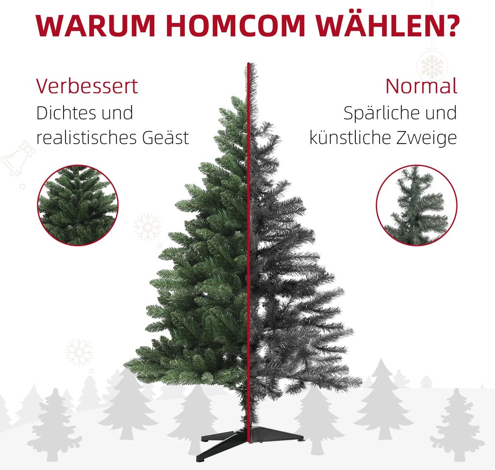 HOMCOM Umělý vánoční stromek 150 cm
