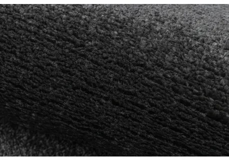 Dywany Luszczow Kusový koberec kulatý SOFTY Jednobarevný, černý Rozměr koberce: 150 cm KRUH