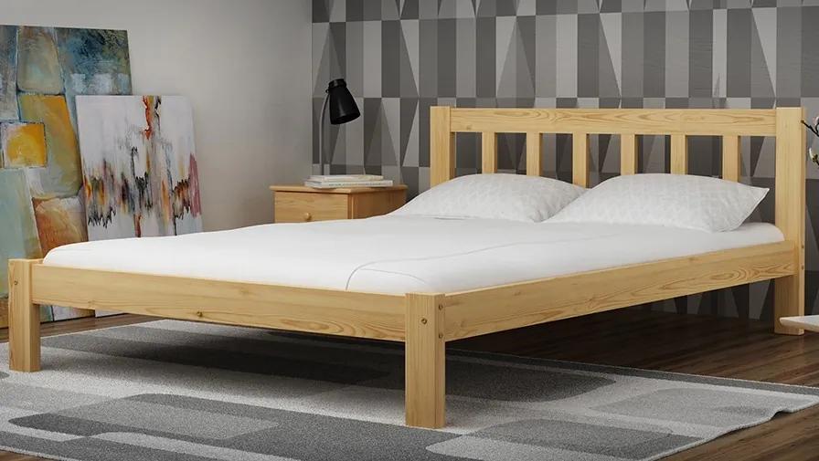ImportWorld Dřevěná postel Bořivoj 160x200 + rošt ZDARMA - borovice