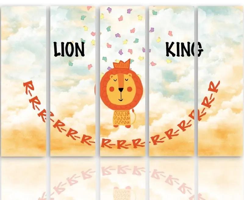 CARO Obraz na plátně - Pentagonal Type C - Lion King 150x100 cm