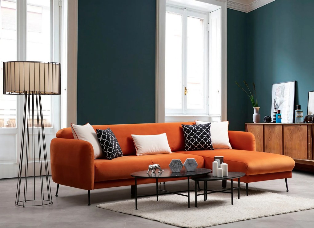 Hanah Home Rohová pohovka SEVILLA pravá oranžová 560ARE1107