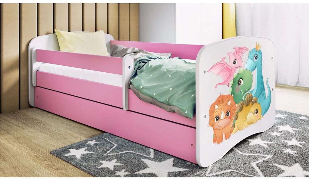 Dětská postel Babydreams dinosauři růžová