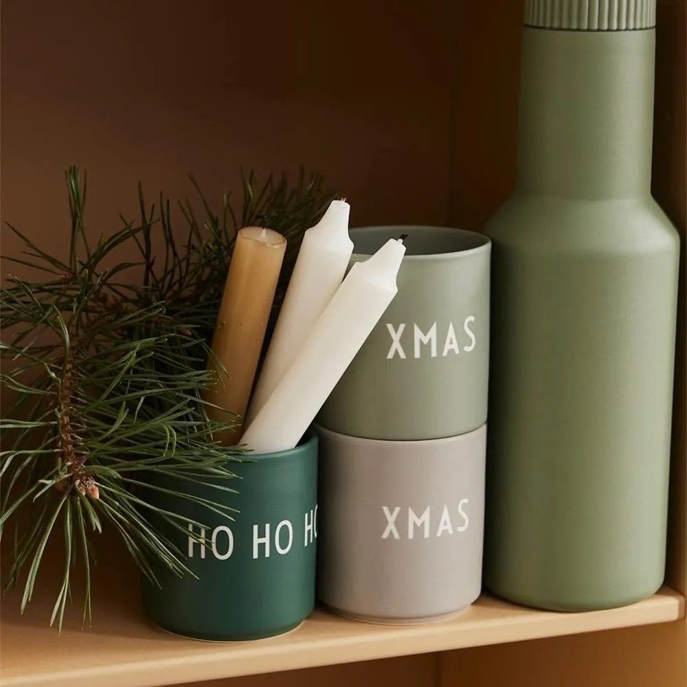 Zelený hrnek z imitace porcelánu Design Letters Favourite, 0,25 l
