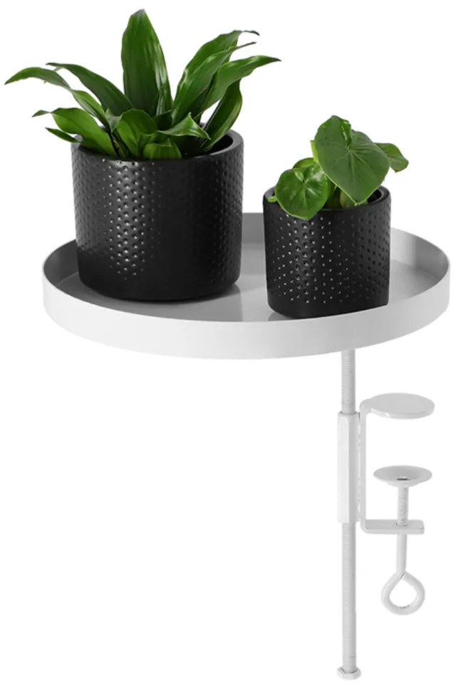 Esschert Design ESSCHERT DESIGN Stojan na parapet na květiny pr.24x24cm, stavitelný, černá/bílá, balení obsahuje 2 kusy! | černá