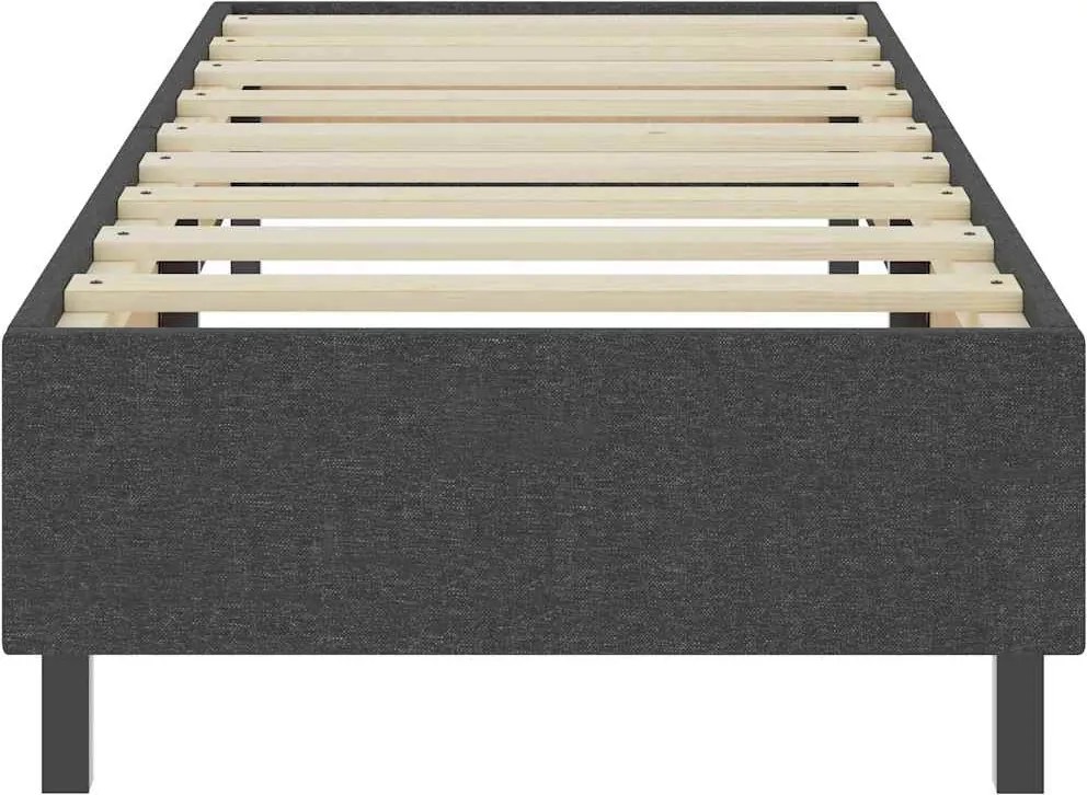 Postel boxspring šedá textil 100 x 200 cm 287462