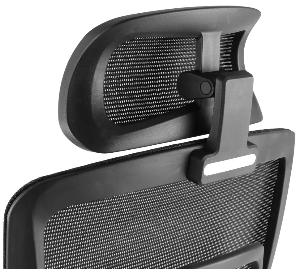 Ergonomická kancelářská židle ERGODO KENDOR - černá síťovina / nosnost 150 kg