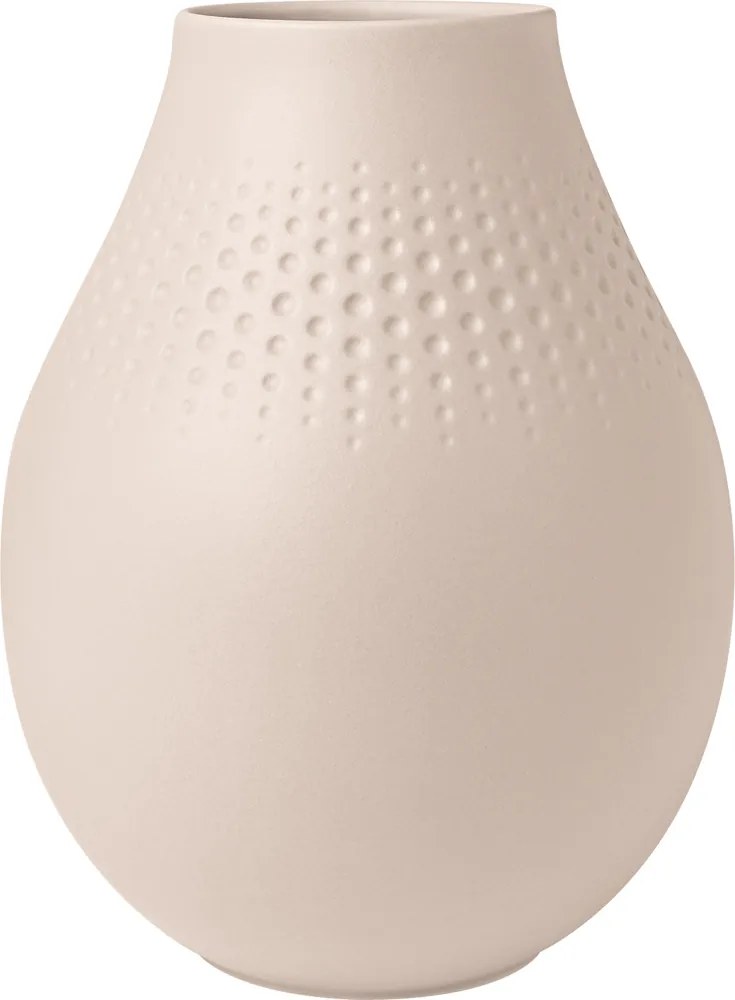 Villeroy&Boch Villeroy & Boch Manufacture Collier Beige vysoká váza Perle, 16 cm, 2,3 l