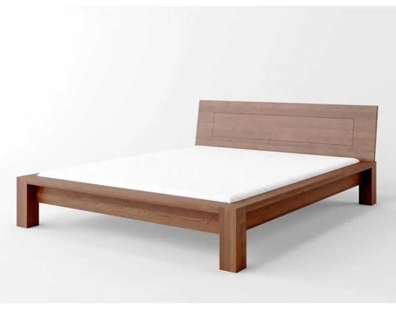 Břízová manželská postel - ROSSA - 160x200 - barva mahagon