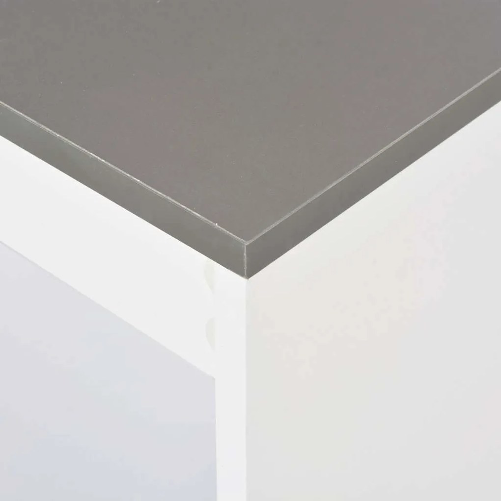 280216  Bar Table with Shelf White 110x50x103 cm 280216