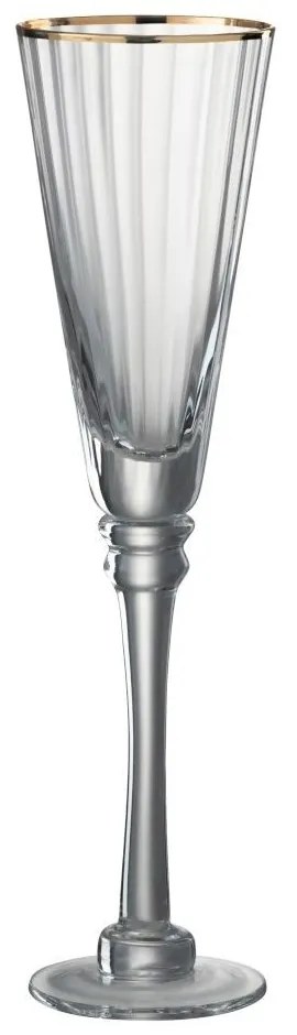 Sklenička na šampaňské Rim Gold - Ø 7*27 cm