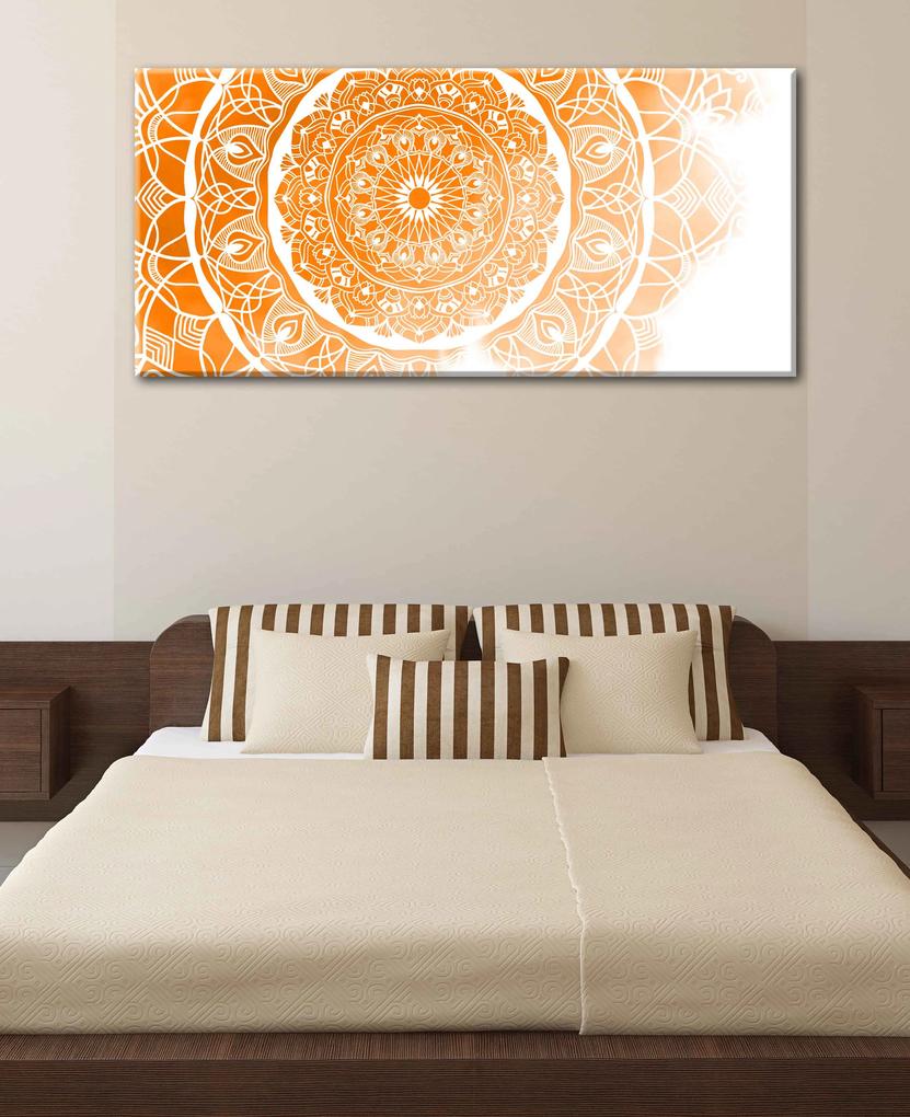 Obraz mandala Orange Velikost (šířka x výška): 150x70 cm