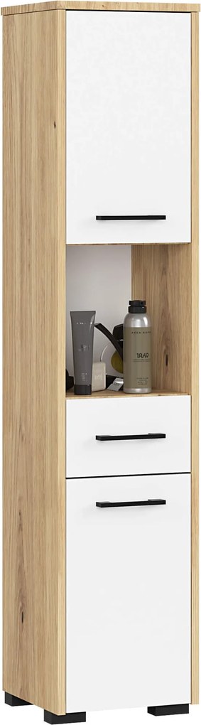 Koupelnová skříňka FIN II 30 cm dub artisan/blíá