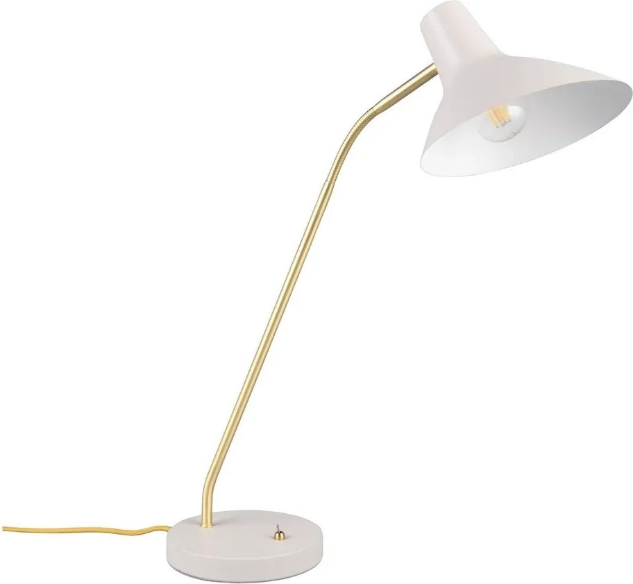 Stolní lampa s ohybatelnou konstrukcí ve zlaté barvě/slonovinová (výška 54 cm) Traveller – Trio