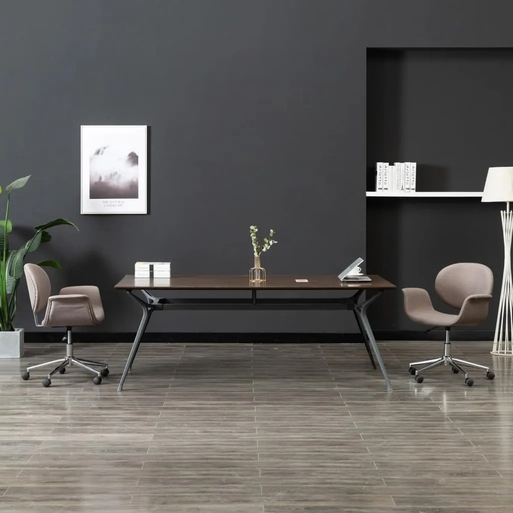 Otočná kancelářská židle taupe textil 3054829