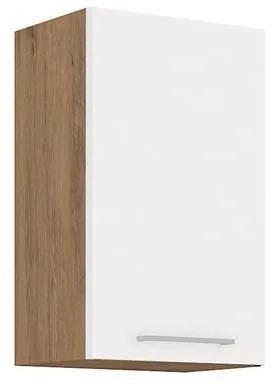 Horní kuchyňská skříňka Woodline 45 G-72 1F, Barva: Dub lancelot / bíly lesk