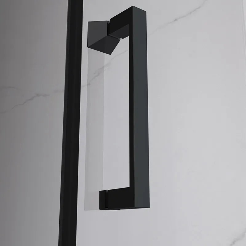 BPS-koupelny Čtvercový sprchový kout HYD-OK04C 90x90 černá/transparent