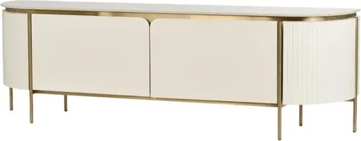 TV stolek Stilig ST120 200 cm ecru/zlatý/mramor