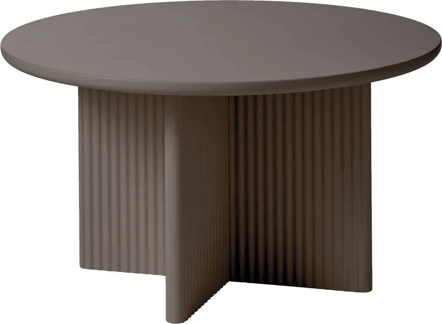 Taupe kulatý konferenční stolek ø 80 cm Palma – Unique Furniture