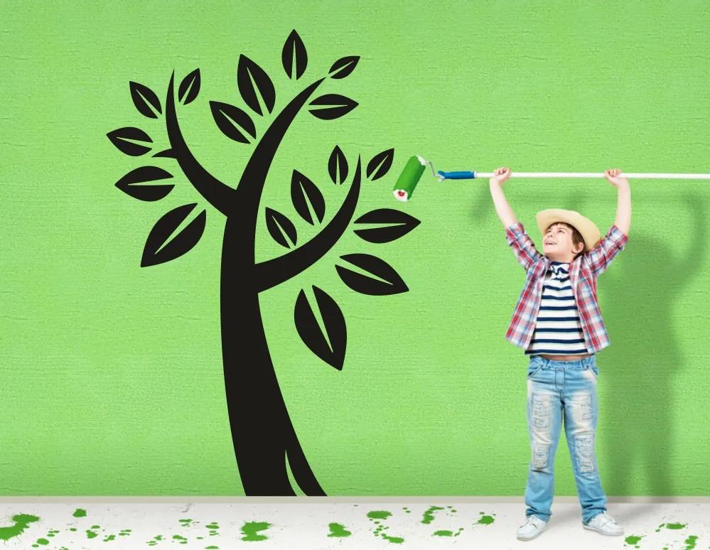 WALLVINIL Samolepky na zeď - Strom No. 1 Barva: Zelená tmavá, Velikost: 89x60 cm, Pravá / Levá: LEVÁ (strom/větev směřuje doleva)