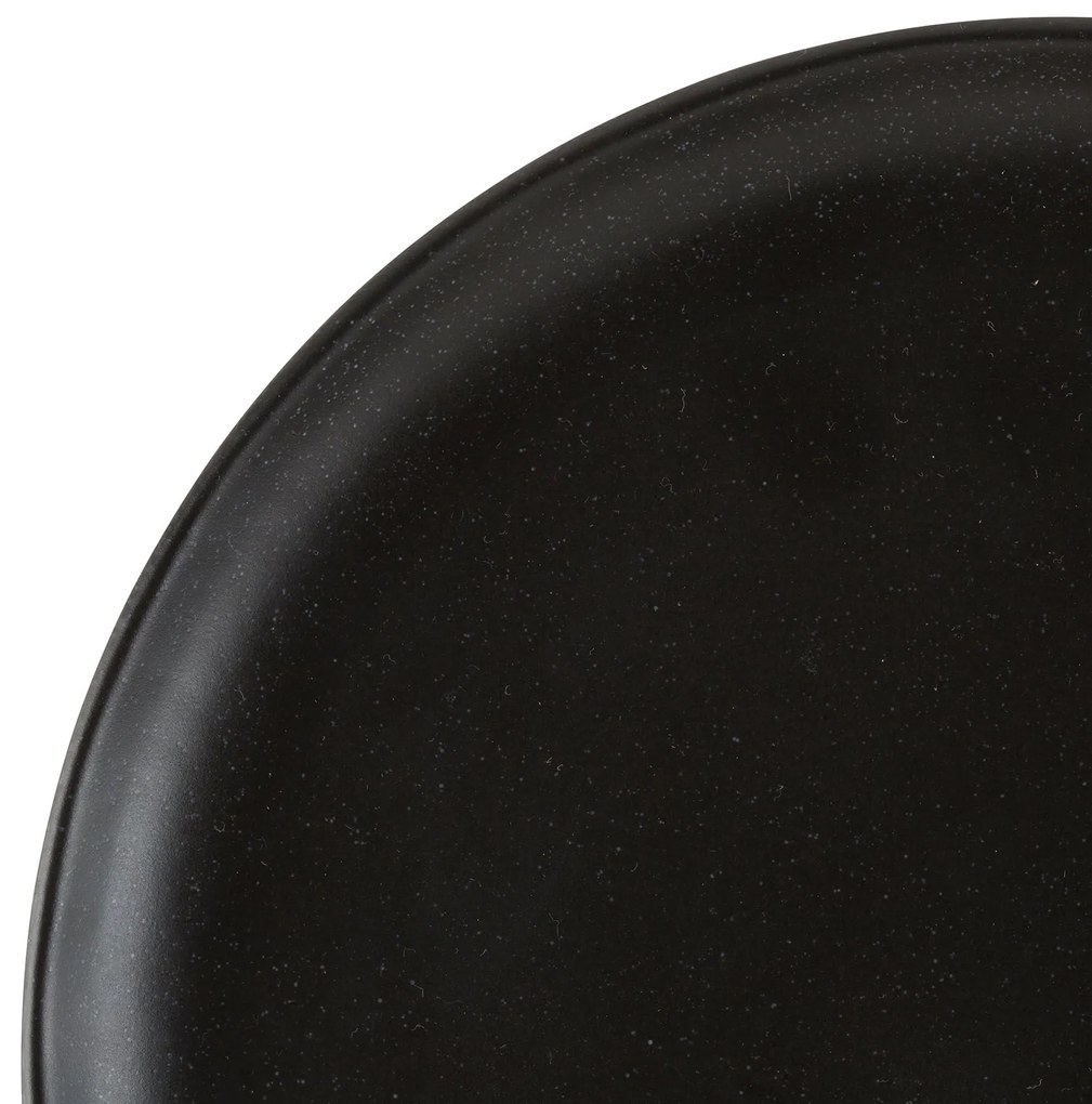 CÔTÉ TABLE Kameninový dezertní talíř Ingrid Noir 21 cm, černá barva, keramika