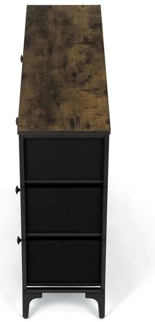 Komoda 103x30x78cm, mdf, vícebarevná, AUK-W2104 BK