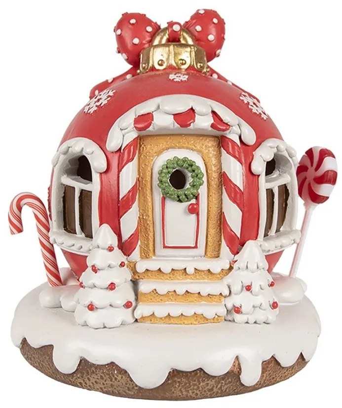 Perníkový domek s Led světýlky Gingerbread House - 14*12*14 cm/ 3*AAA
