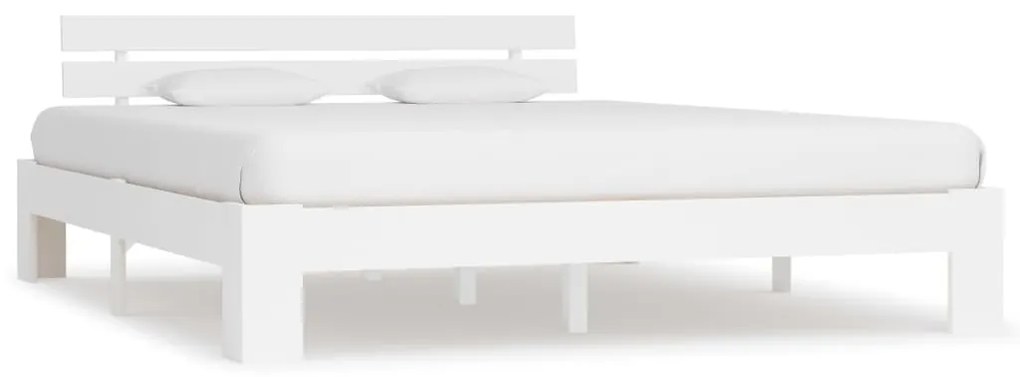 283159 vidaXL Rám postele bílý masivní borovice 180 x 200 cm