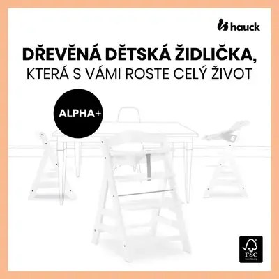 Hauck Alpha+ dřevěná židle, white