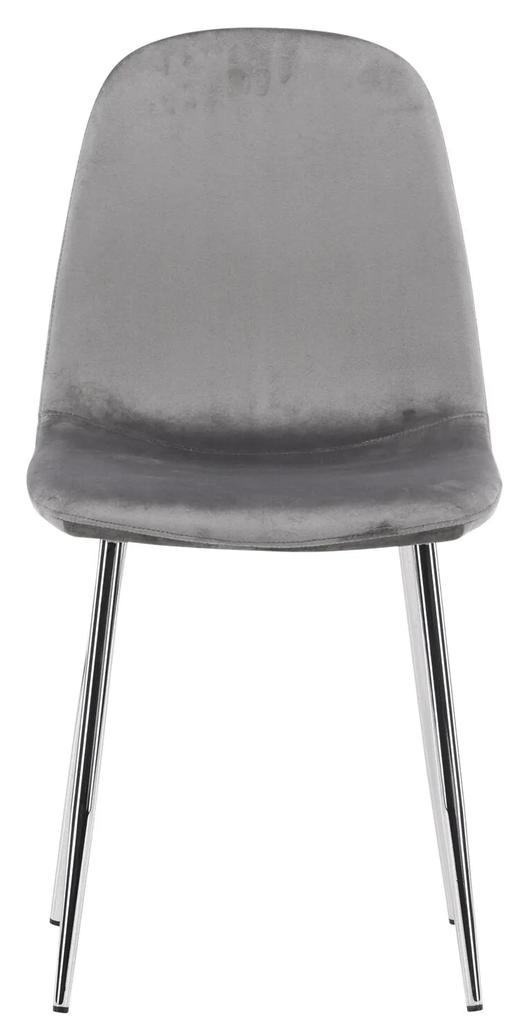 Jídelní židle Eva, 2ks, světle šedá, 42x44,5x89