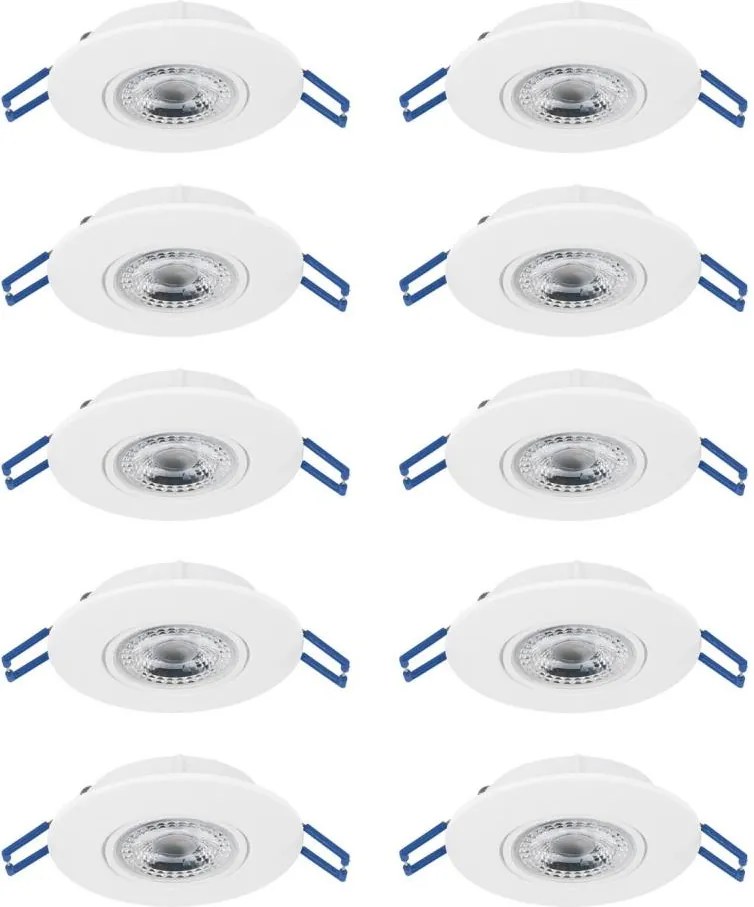 Eglo 300187 - SADA 10xLED Podhledové svítidlo GEDREZ LED/4,9W/230V pr. 9 cm bílá