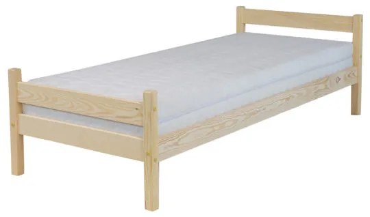 Dřevěná postel LK157, 90x200, borovice (Barva dřeva: Dub)