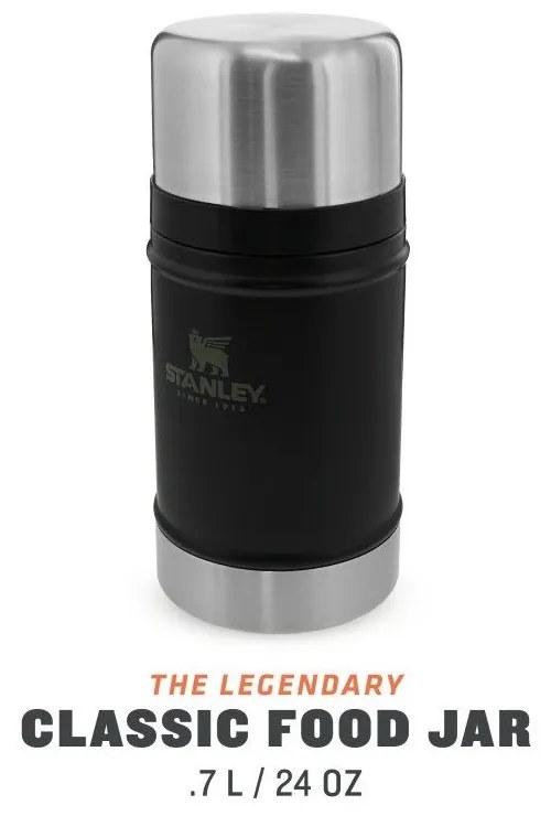 Černá termoska na jídlo z nerezové oceli 700 ml Legendary Classic Black – Stanley