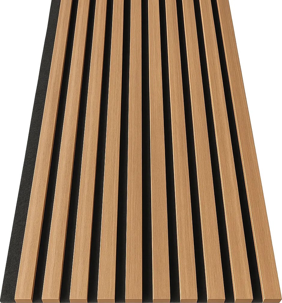 3D Dřevěné lamely na zeď na filci 255x46cm - Dub LATTE