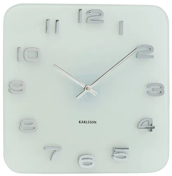 KARLSSON Nástěnné hodiny Vintage – skleněné 35 × 35 cm
