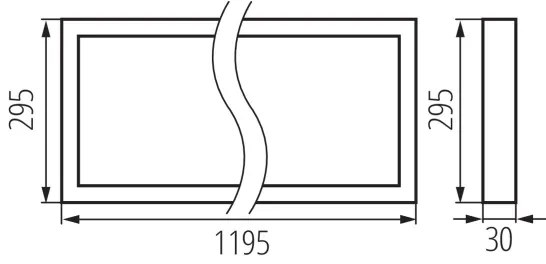 Kanlux 31174 - LED Přisazený panel BAREV LED/40W/230V 4000K 120x30 cm