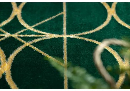 koberec EMERALD výhradní 1010 glamour, stylový kruhovýy lahvově zelená / velikost 240x330 cm | krásné koberce cz