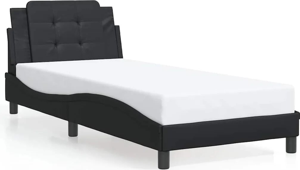 Rám postele bez matrace Zadar černý 90x190 cm umělá kůže 3208149