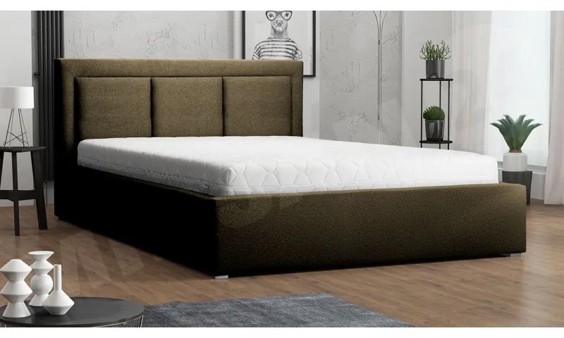 Čalouněná postel s rolovatelným roštem Koay, Rozměr postele: 200x200, Potah: Malmo 13 376