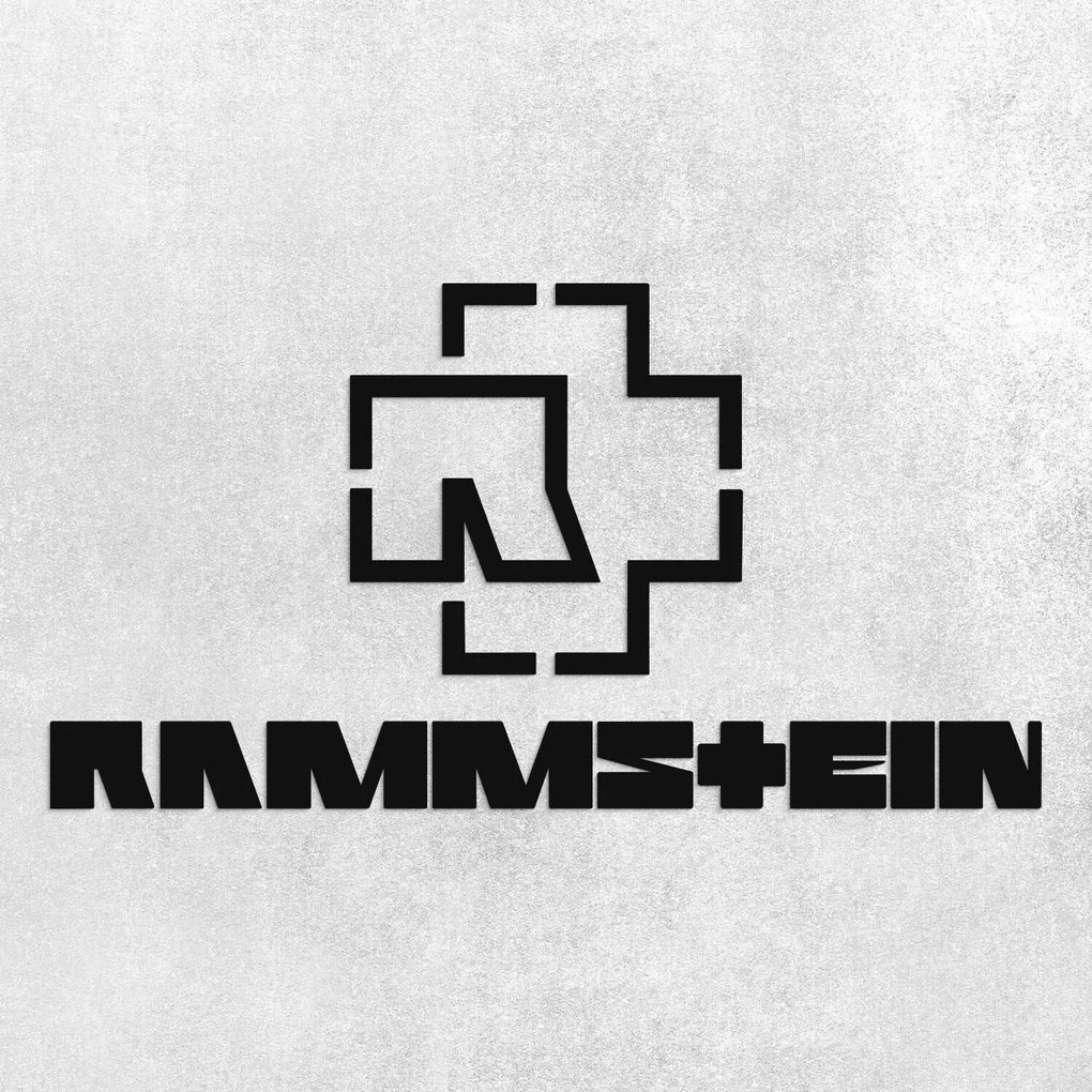 DUBLEZ | Nalepovací dřevěné logo - Rammstein