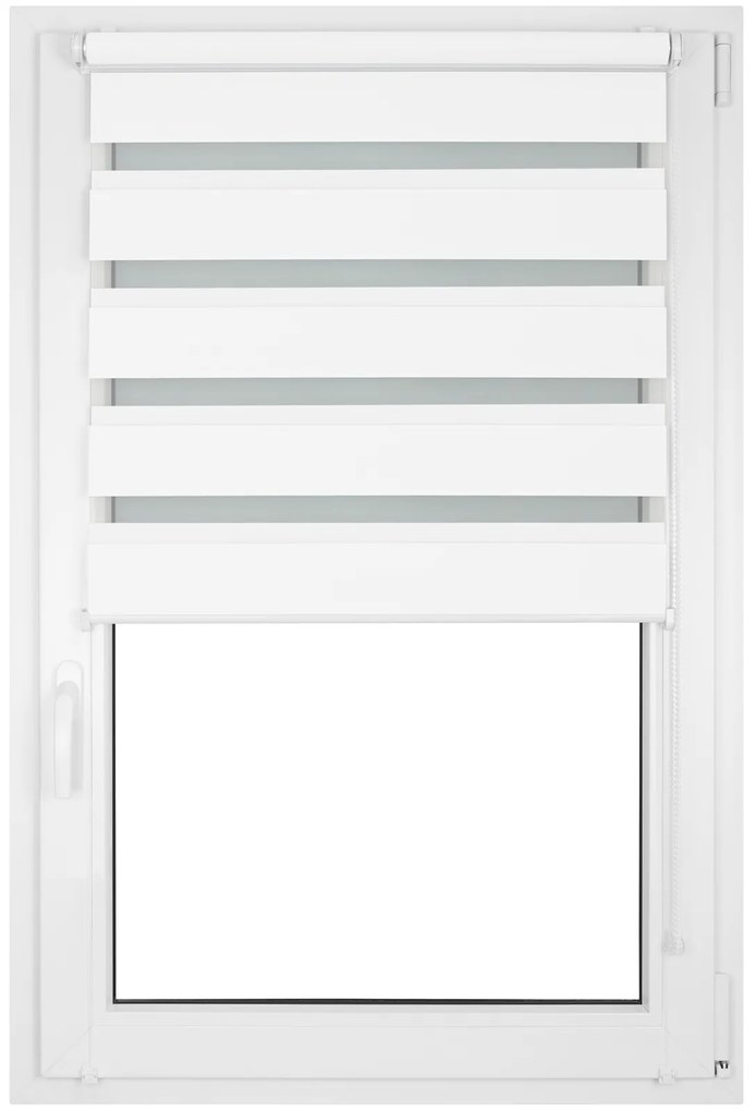 Dekodum Zatemňovací roleta den a noc Bílá 52x220 cm