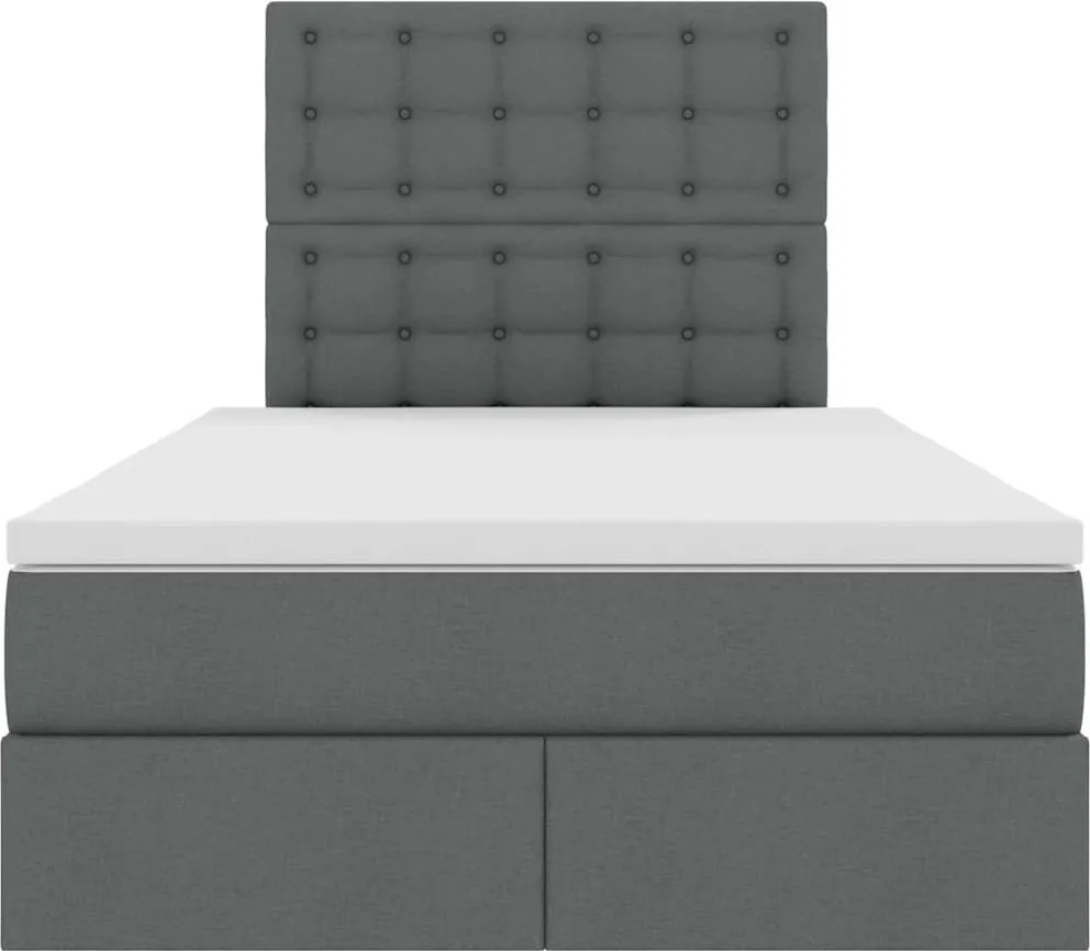 Postel s úložným prostorem a matrací Tmavě šedá 120 x 200 cm 3371899
