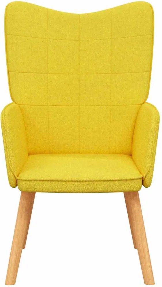 Relaxační křeslo hořčicově žluté textil 327926