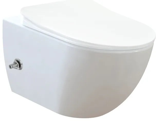 Canakcilar Ceramic  Creavit FREE Rim-Off závěsné wc s ovládací baterií + BIDET 2v1 FE322.005 Koupelny Bernold
