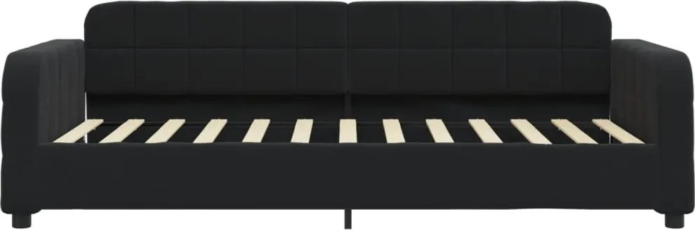 Válenda s přistýlkou černá 90 x 200 cm samet 3196933