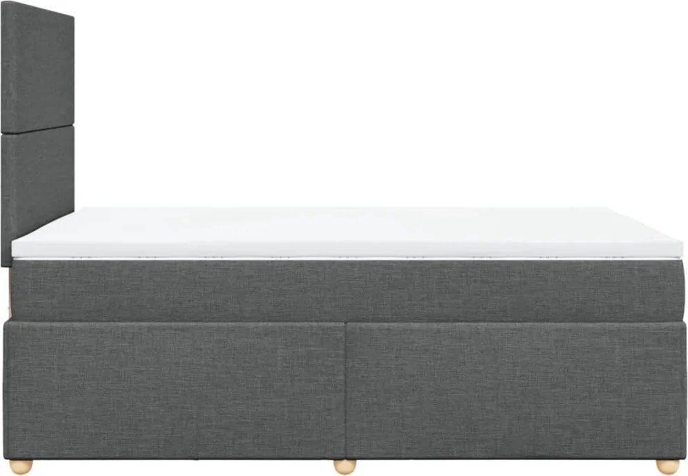 Box spring postel s matrací tmavě šedá 120x200 cm textil 3291241