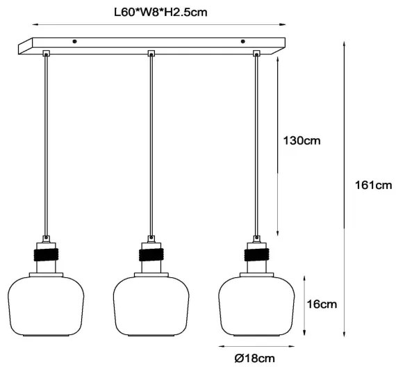 Lucide 45408/03/62 - Lustr na lanku ILONA 3xE27/40W/230V černá/béžová