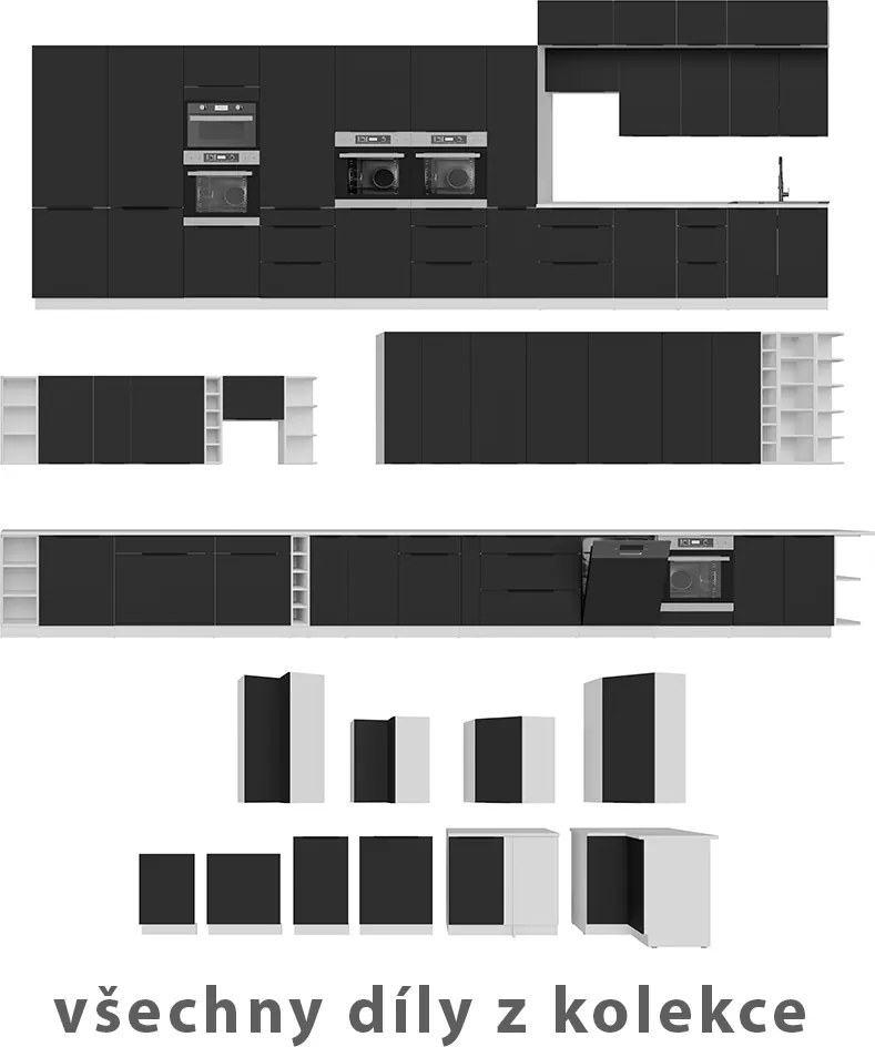 ARIA bc | dolní skříňka 80 ZL 1S dřezová | 80 cm | PREMIUM BOX | bílá/černá