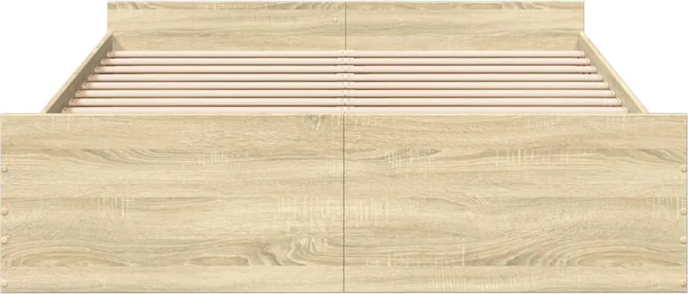 Rám postele se zásuvkami dub sonoma 160x200 cm kompozitní dřevo 3280281