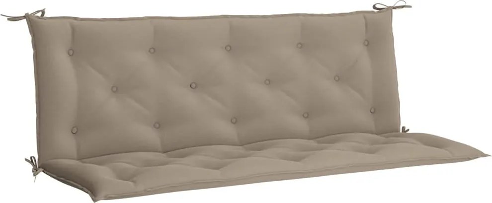 Poduška na zahradní lavici taupe 150x(50+50)x7 cm látka oxford 315024