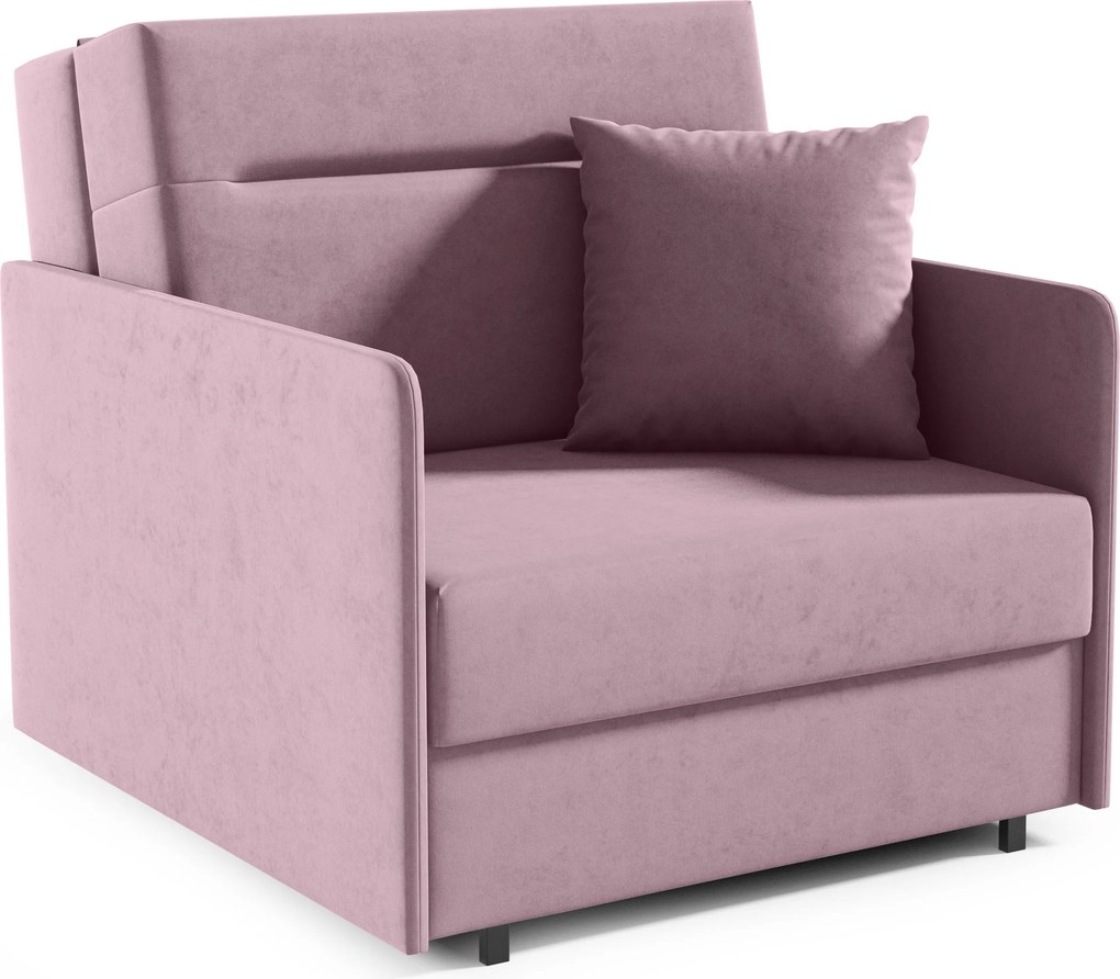 Eka Pohovka AMERYKANKA 172, 90 cm Barva látky: Světle růžová (Kronos 27)